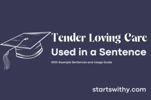 TENDER LOVING CARE in a Sentence Examples: 21 Ways to Use Tender Loving ...
