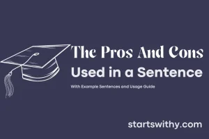THE PROS AND CONS in a Sentence Examples: 21 Ways to Use The Pros And Cons