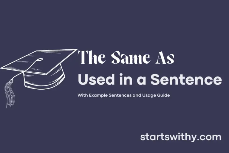THE SAME AS in a Sentence Examples: 21 Ways to Use The Same As