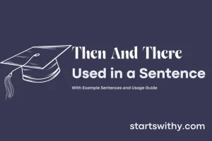THEN AND THERE in a Sentence Examples: 21 Ways to Use Then And There