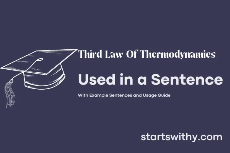 THIRD LAW OF THERMODYNAMICS in a Sentence Examples: 21 Ways to Use ...
