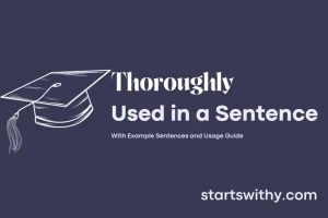 THOROUGHLY in a Sentence Examples: 21 Ways to Use Thoroughly