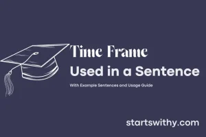 TIME FRAME in a Sentence Examples: 21 Ways to Use Time Frame