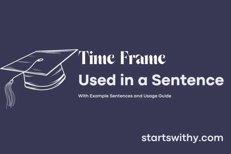 TIME FRAME in a Sentence Examples: 21 Ways to Use Time Frame