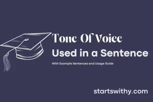 TONE OF VOICE in a Sentence Examples: 21 Ways to Use Tone Of Voice