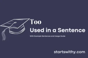 TOO in a Sentence Examples: 21 Ways to Use Too