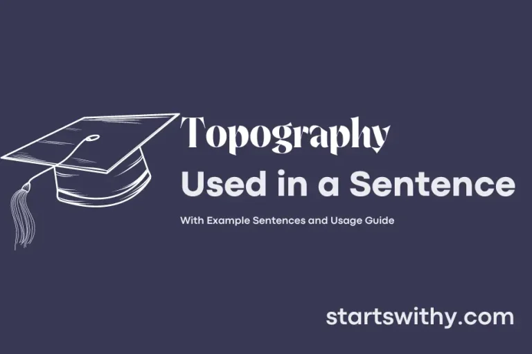 TOPOGRAPHY in a Sentence Examples: 21 Ways to Use Topography