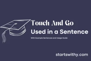 TOUCH AND GO in a Sentence Examples: 21 Ways to Use Touch And Go