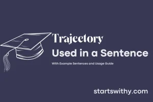 TRAJECTORY in a Sentence Examples: 21 Ways to Use Trajectory