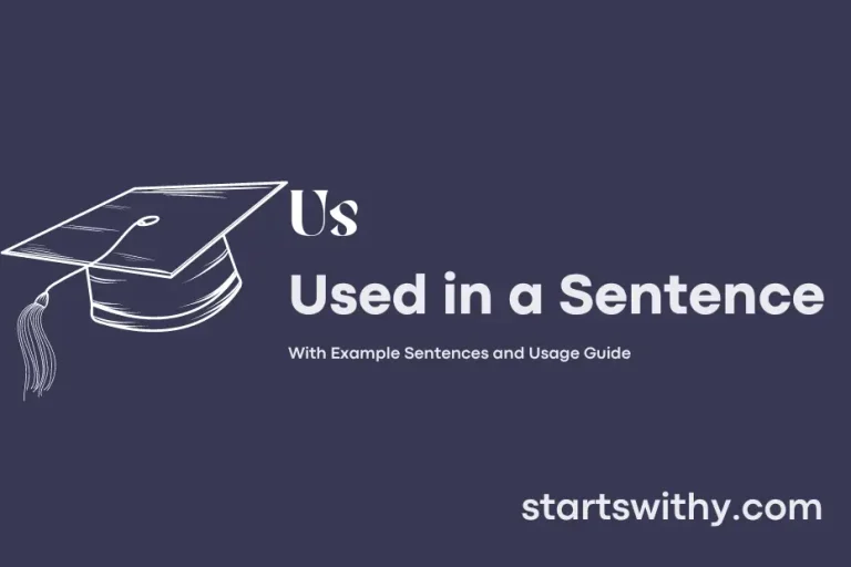 US in a Sentence Examples: 21 Ways to Use Us