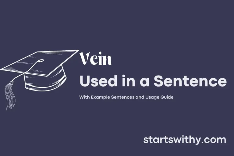 VEIN in a Sentence Examples: 21 Ways to Use Vein