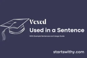 VEXED in a Sentence Examples: 21 Ways to Use Vexed