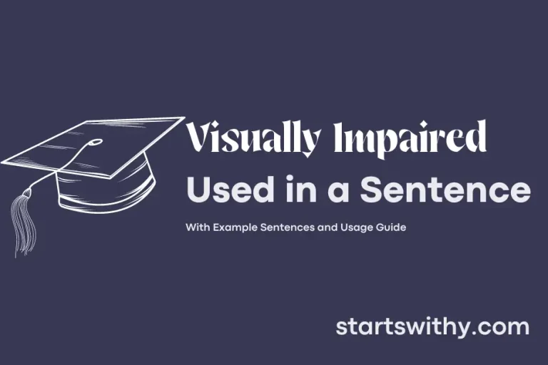 VISUALLY IMPAIRED in a Sentence Examples: 21 Ways to Use Visually Impaired