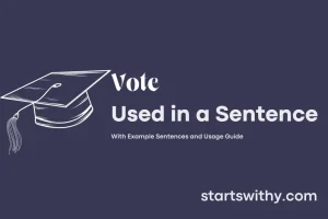 VOTE in a Sentence Examples: 21 Ways to Use Vote