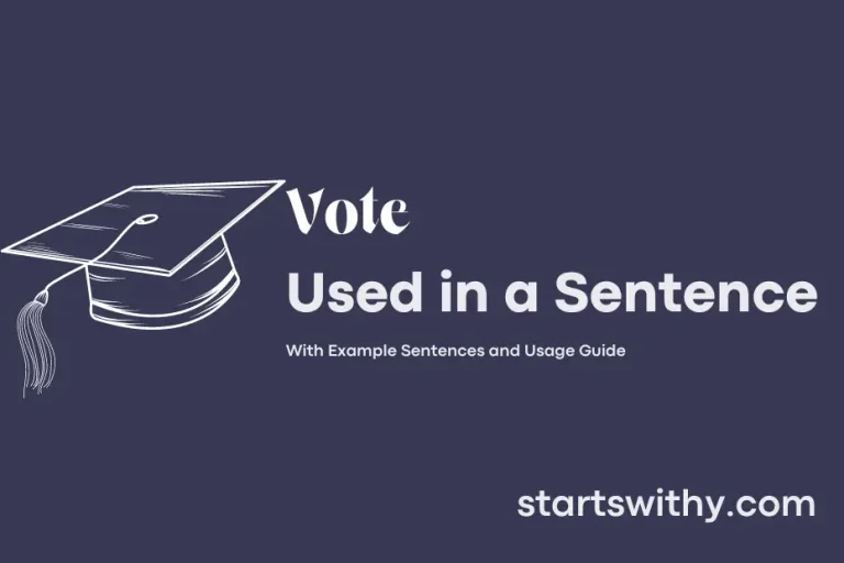 VOTE in a Sentence Examples: 21 Ways to Use Vote