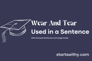 WEAR AND TEAR in a Sentence Examples: 21 Ways to Use Wear And Tear