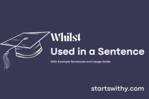 WHILST in a Sentence Examples: 21 Ways to Use Whilst