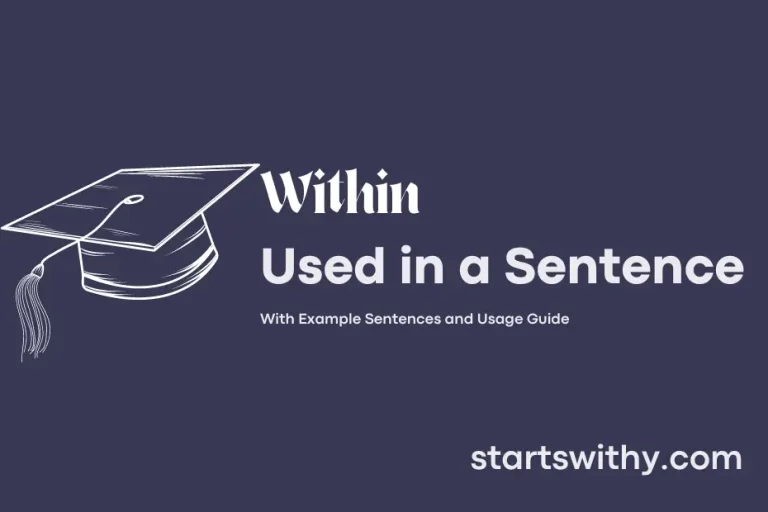 WITHIN in a Sentence Examples: 21 Ways to Use Within
