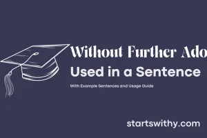 WITHOUT FURTHER ADO in a Sentence Examples: 21 Ways to Use Without ...