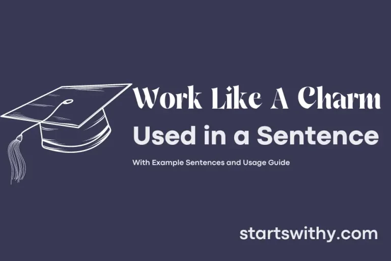 WORK LIKE A CHARM in a Sentence Examples: 21 Ways to Use Work Like A Charm
